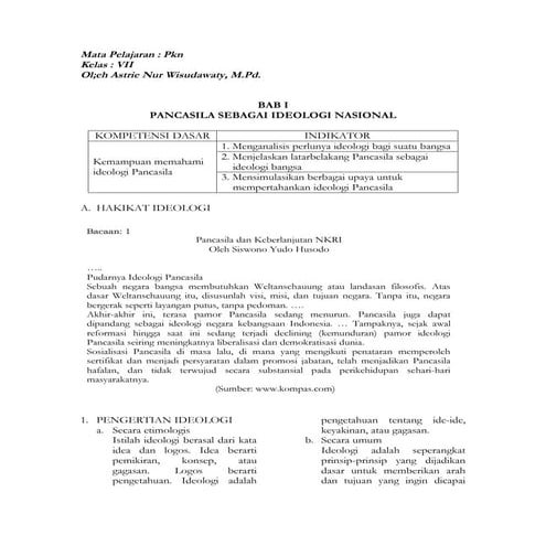 Pkn kelas 8 pancasila | PDF