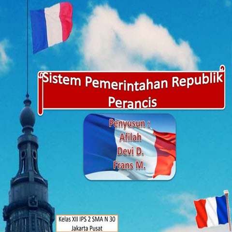 PKN Kelas XII (Sistem Pemerintahan Republik Perancis) | PPTX