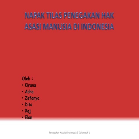 PKN - PENEGAKAN HAM DI INDONESIA | PPT