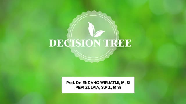 Algoritma Decision Tree - ID3 | PPTX