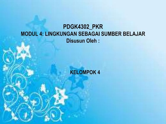 PPT PKR MODUL 4. Lingkungan Sebagai Sumber Belajarpptx | PPT