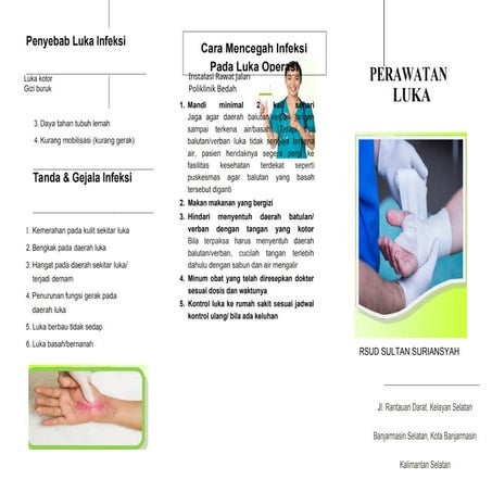 Leaflet Perawatan Luka dan Pencegahan Infeksi | DOCX