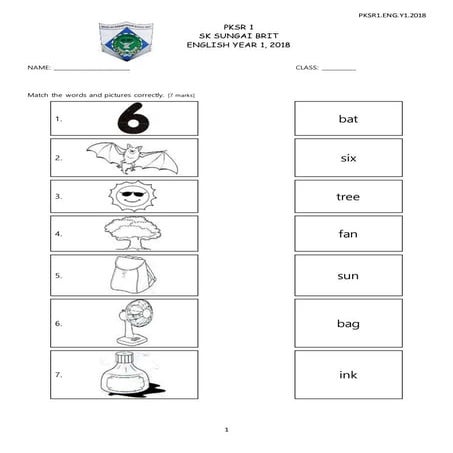 Mid year test_english_paper_1_year_1 | DOC