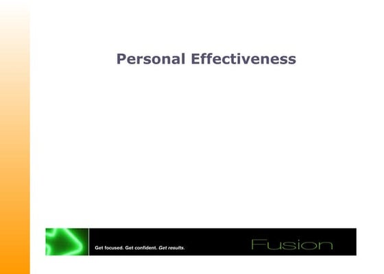 Personal effectiveness presentation | PPTX | Resume Writing and Advice | Job Search