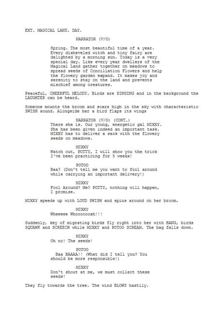 Initial brief audio script | DOCX