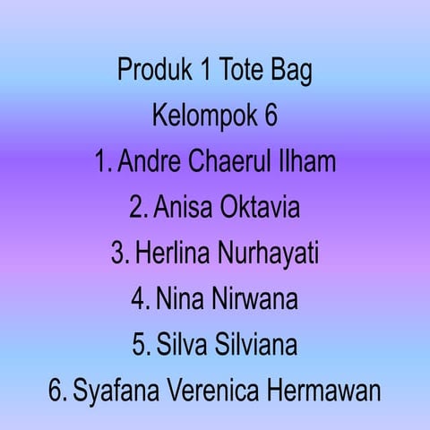 Power point pkwu produk 1 tote bag. | PPTX