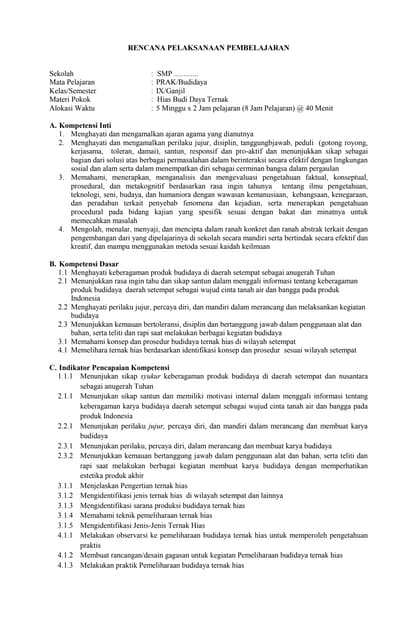 RPP IPA KELAS 9 Bab.2. Sistem Perkembangbiakan Tumbuhan dan Hewan | PDF