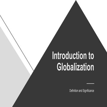 Introduction_to_Globalization PowerPoint | PPTX