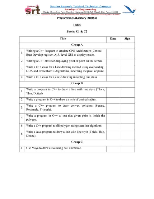 Se Computer Programming Laboratory210251 University Of Pune Pdf