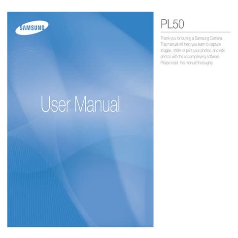 Samsung Camera PL50 User Manual | PDF