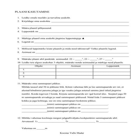 Plaan 7. klass | PDF