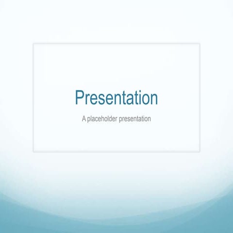 Placeholder Presentation | PPTX