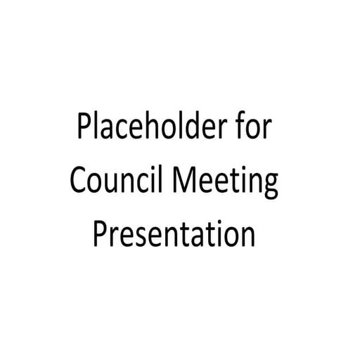 Placeholder council meeting presentation | PPT