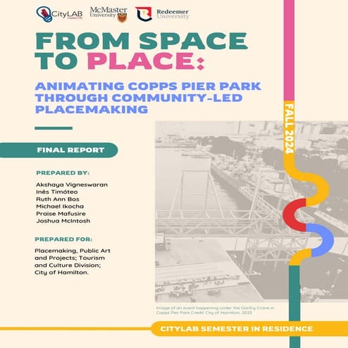 From Space to Place: Animating Copps Pier Park | PDF