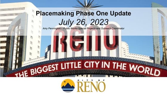City Of Reno Logo Reno Arch To Light Up In Blue And Green For National