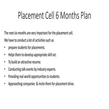 Placement Cell 6 Months Plan.pptx