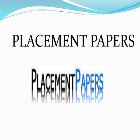 Placement paper | PPTX
