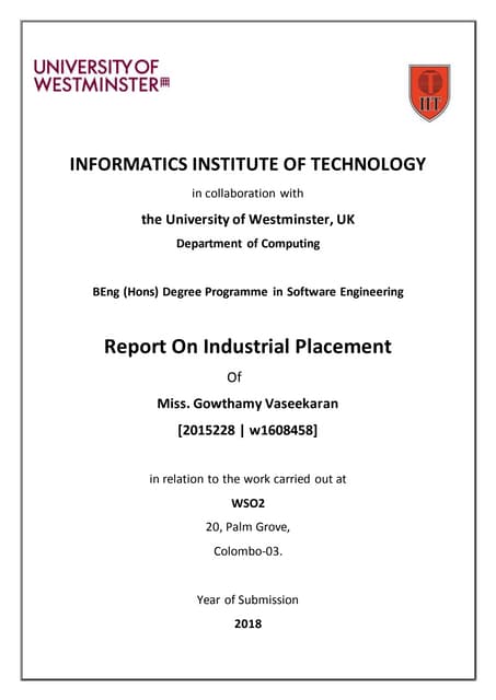 Computer science internship report | DOCX | Undergraduate Education ...