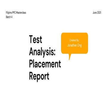 Placement report analysis | PPT
