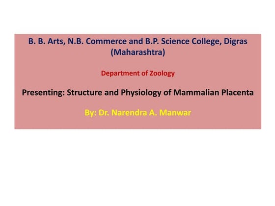 Placenta structure and functions | PPT | Pregnancy | Reproductive Health