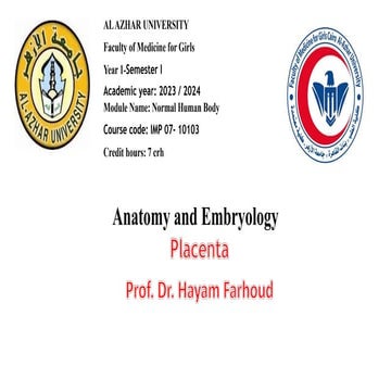 placenta development embryological study | PPT