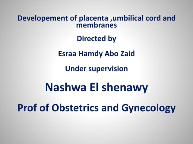 Placenta structure and Classification | PPT