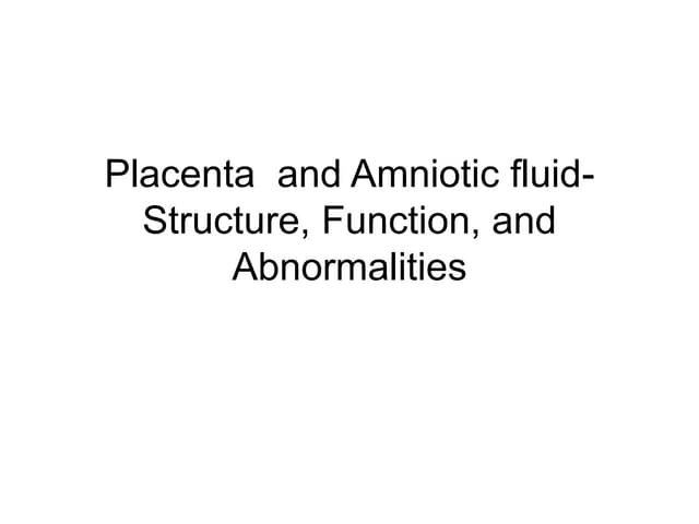 Placental anatomy and its functions | PPTX