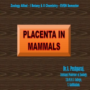 Placenta structure and Classification | PPT