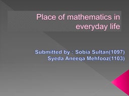 Project on importance of maths in daily life | PPT
