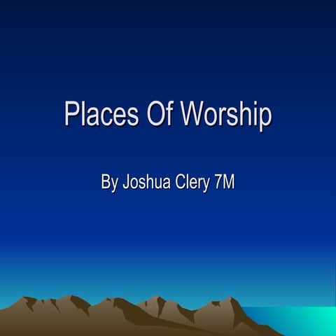 Places Of Worship | PPT