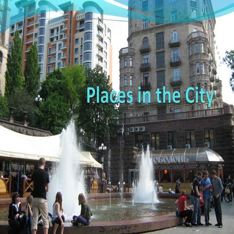 learning english vocabulary. Places in a city | PPT