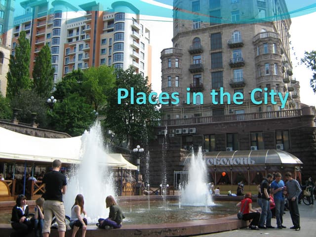 Places in a city vocabulary | PPT