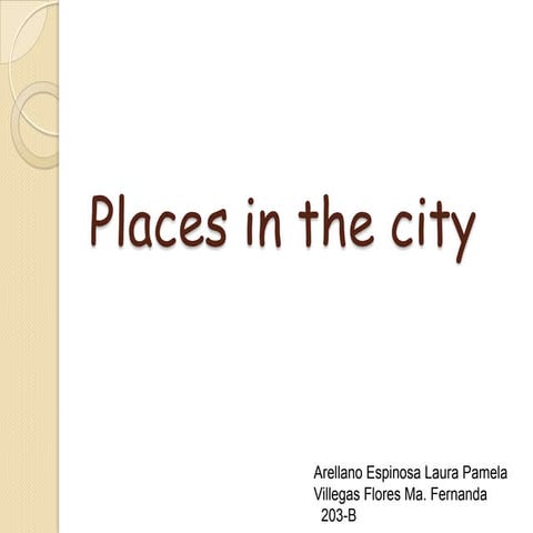 Places In The City | PPT