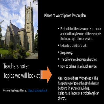 Places of Worship: a free KS1 lesson plan OLD VERSION | PPTX