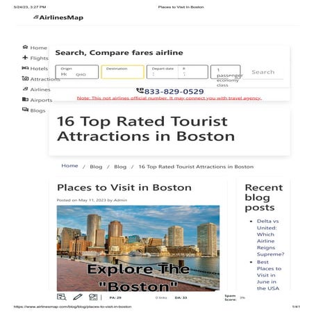 Where to go in Boston Sightseeing? | PDF