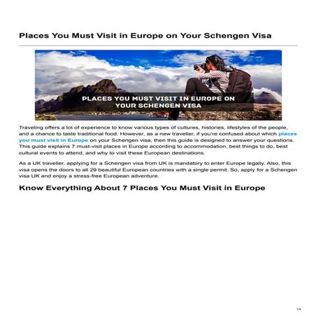 Places You Must Visit in Europe on Your Schengen Visa.pdf