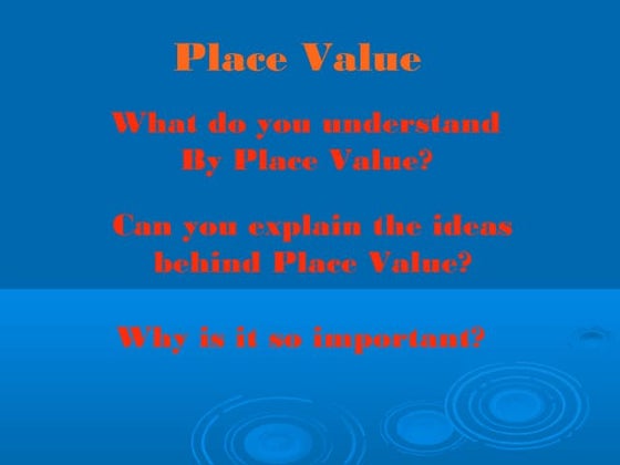 Place Value & Value (Math 4) | PPTX