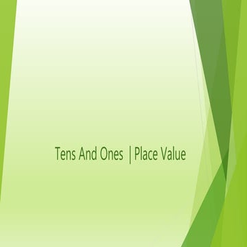 Place value |Tens and ones | PPTX