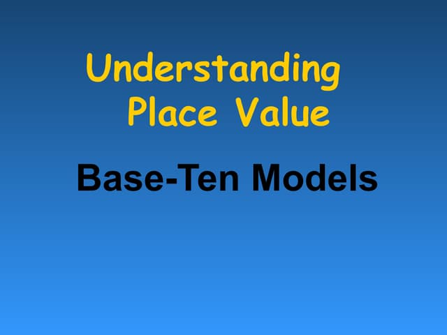 Place value blocks powerpoint | PPT