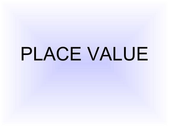 Place value ppt | PPT
