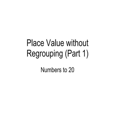 P1 Learning of Place value without regrouping | PPT