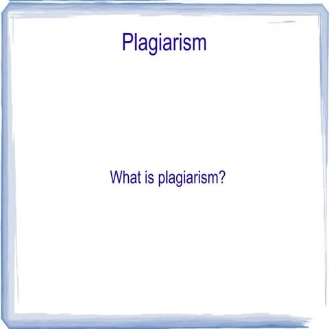 Plagiarism | PPT