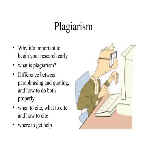 Plagiarism | PPT | Homework and Study | Education
