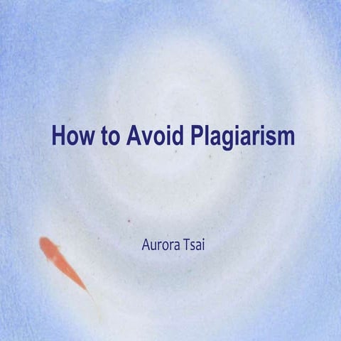 How to Avoid Plagiarism | PPT