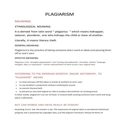Plagiarism | DOCX