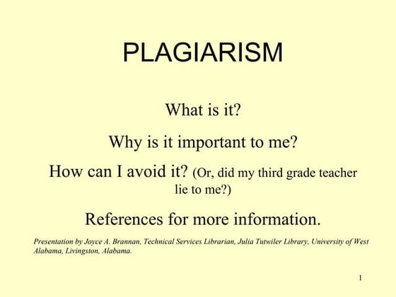 Plagiarism PowerPoint Presentation | PPT