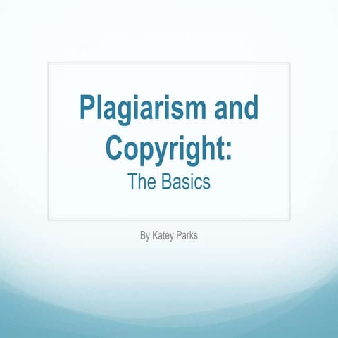 Plagiarism and copyright edp279 | PPTX | Law