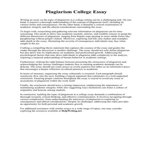Plagiarism College Essay.pdf