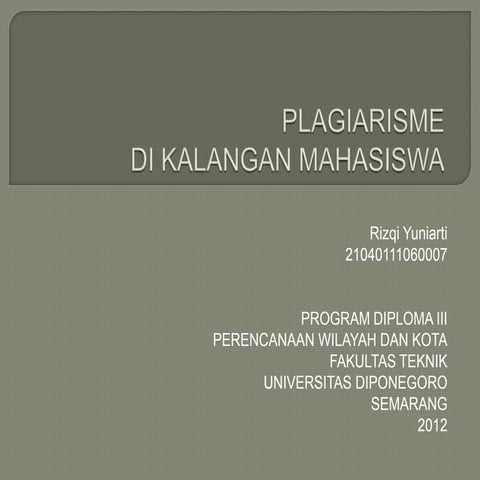 Plagiarisme | PPTX