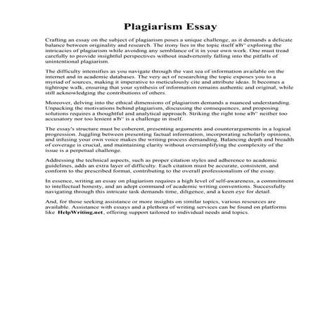 Plagiarism Essay. Top Challenges Students Encounter with Essay Writing ...